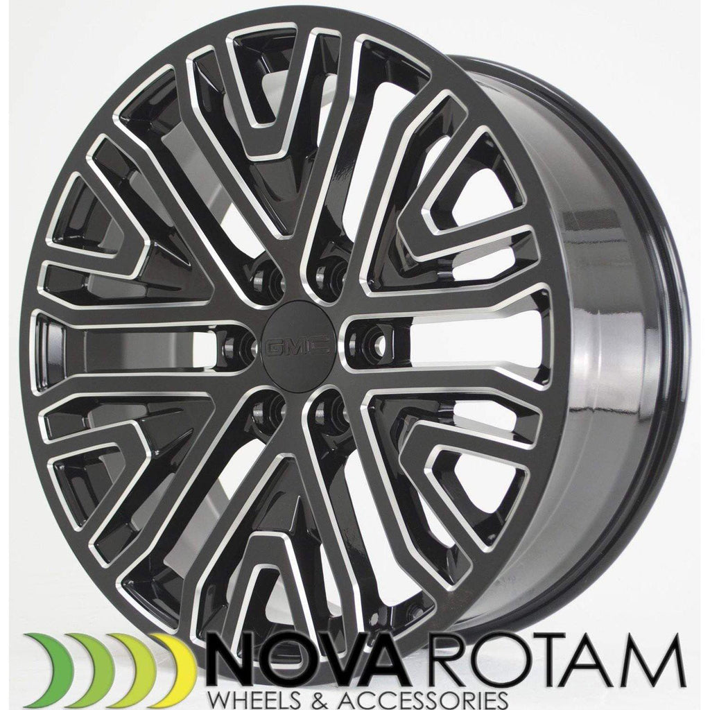 22" Black Milled Wheels Rims | Fits Chevy Silverado High Country Tahoe ...