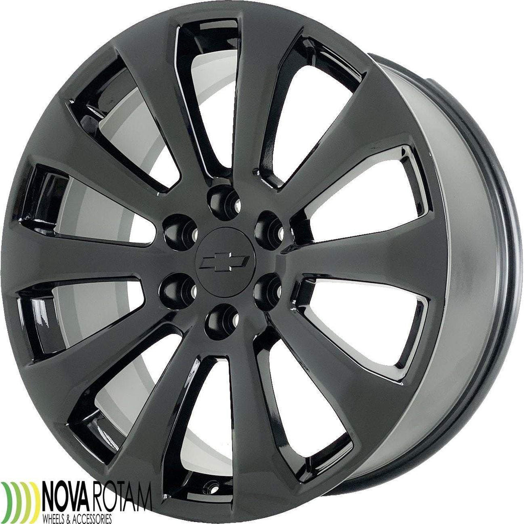22" Black Wheels Rims | Fits Chevy Silverado High Country Tahoe GMC ...