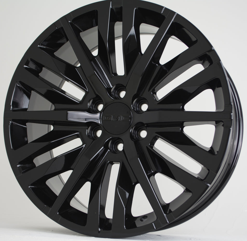 22" Black Wheels Rims | Fits GMC Sierra Yukon Base XL Denali | Chevy ...